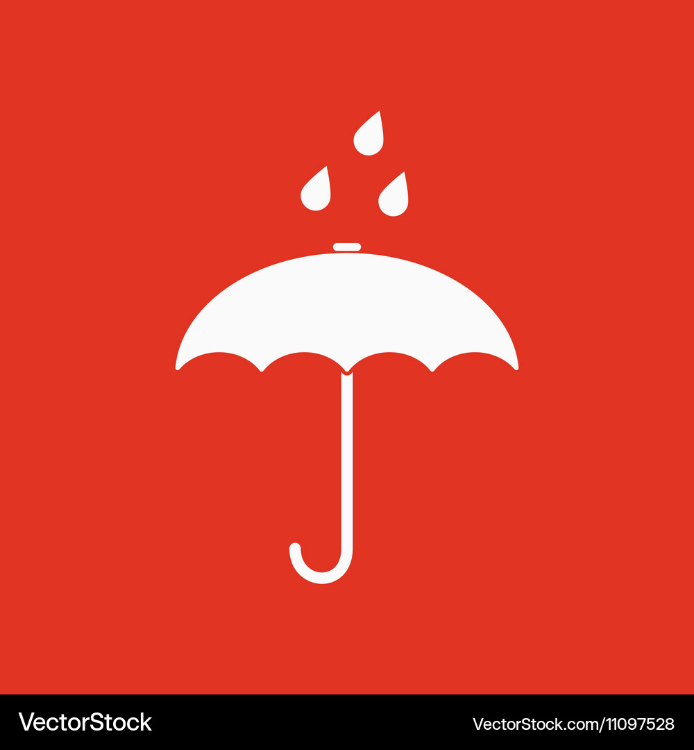 Umbrella bag icon rain protection symbol Vector Image