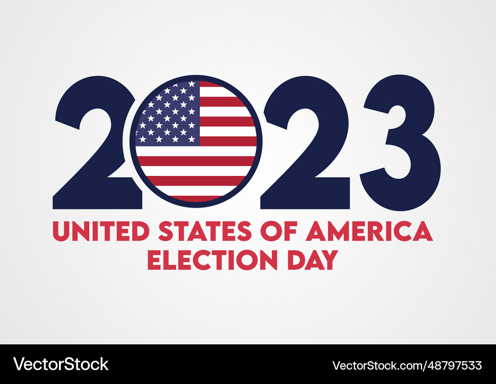 2023 vote for united states Royalty Free Vector Image
