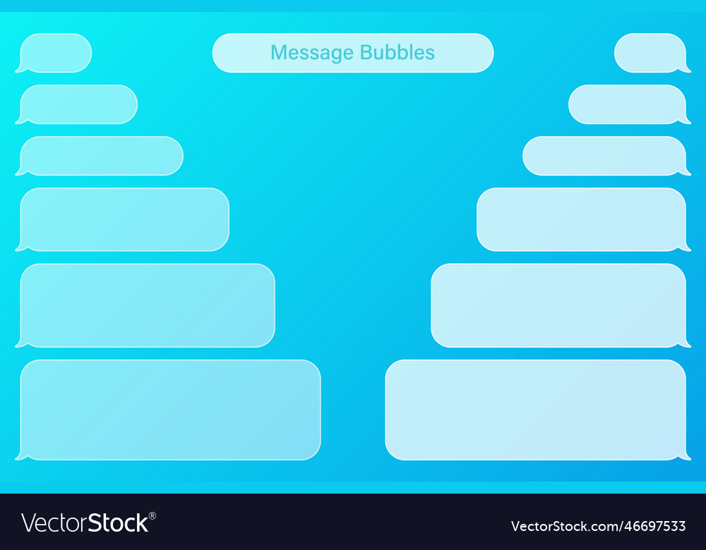 Blank transparent various message bubbles Vector Image