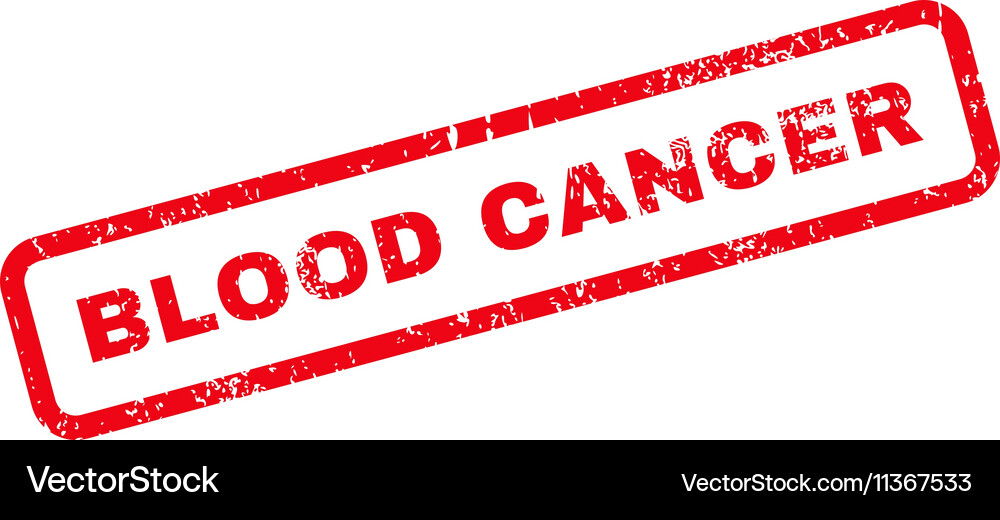 Blood cancer text rubber stamp Royalty Free Vector Image