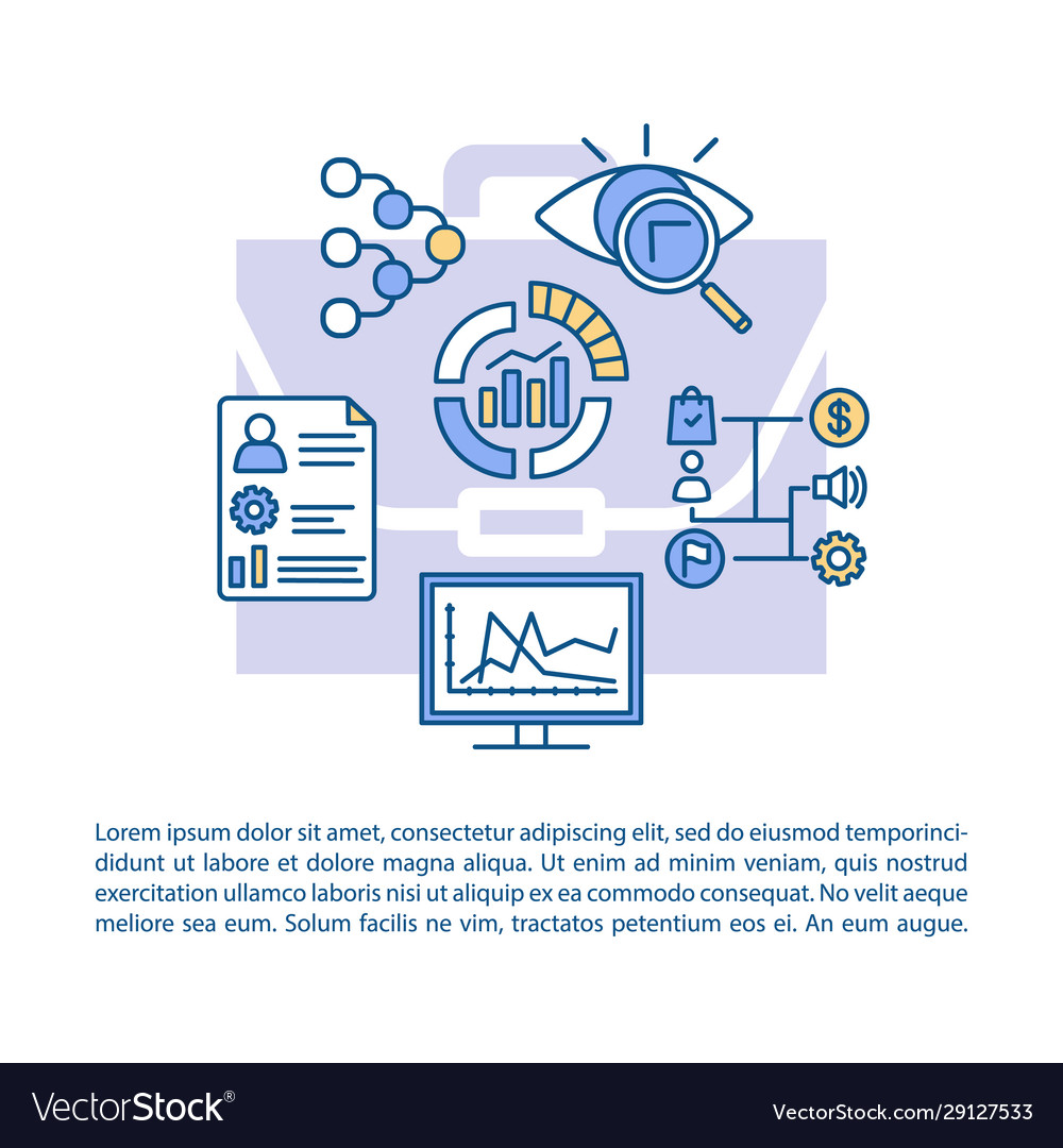 Data evaluation purple background article page Vector Image