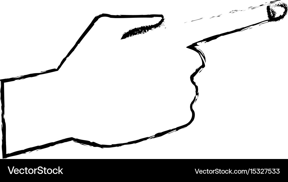 Finger pointing male hand gesture Royalty Free Vector Image