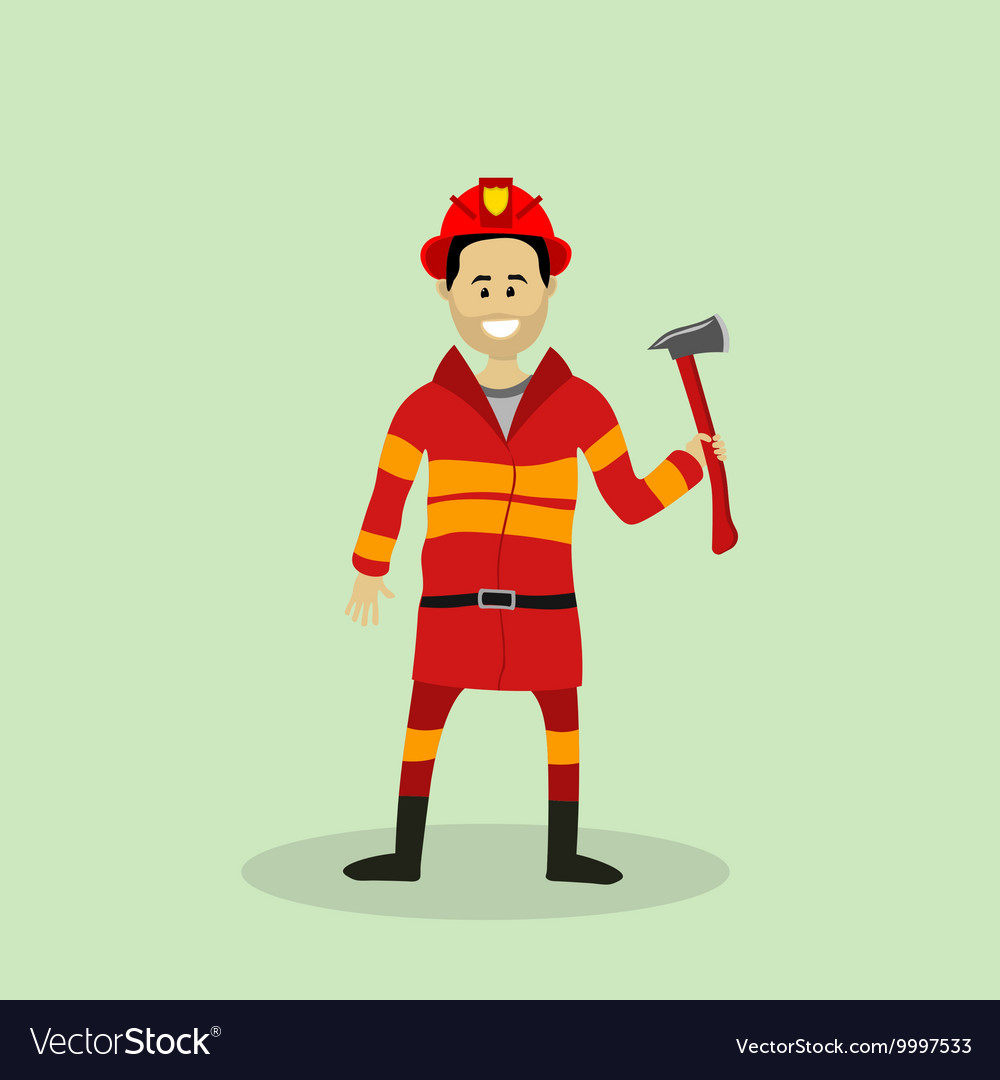 Firefighter Royalty Free Vector Image - VectorStock
