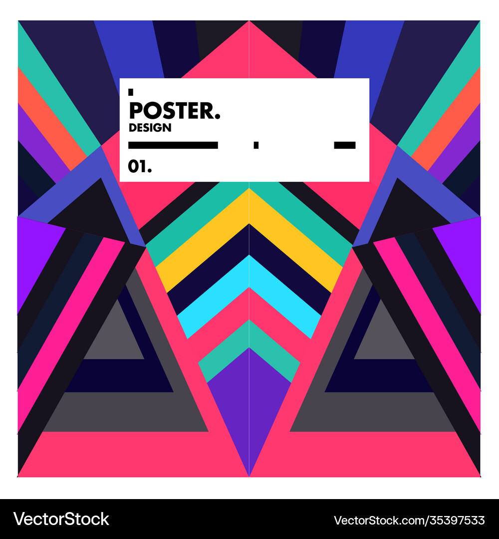 Geometric colorful pattern for poster and banner Vector Image