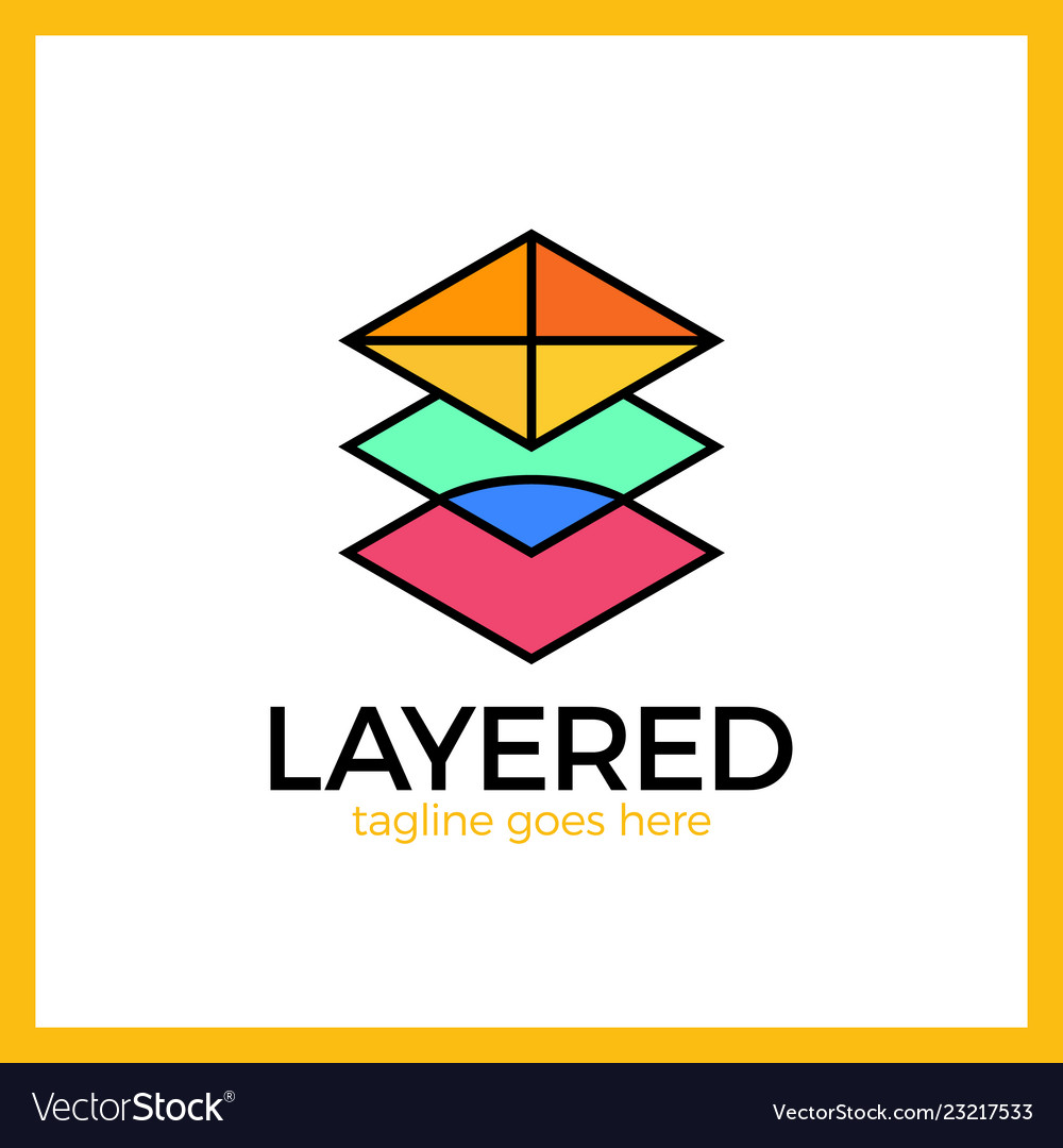 Layer app logo Royalty Free Vector Image - VectorStock