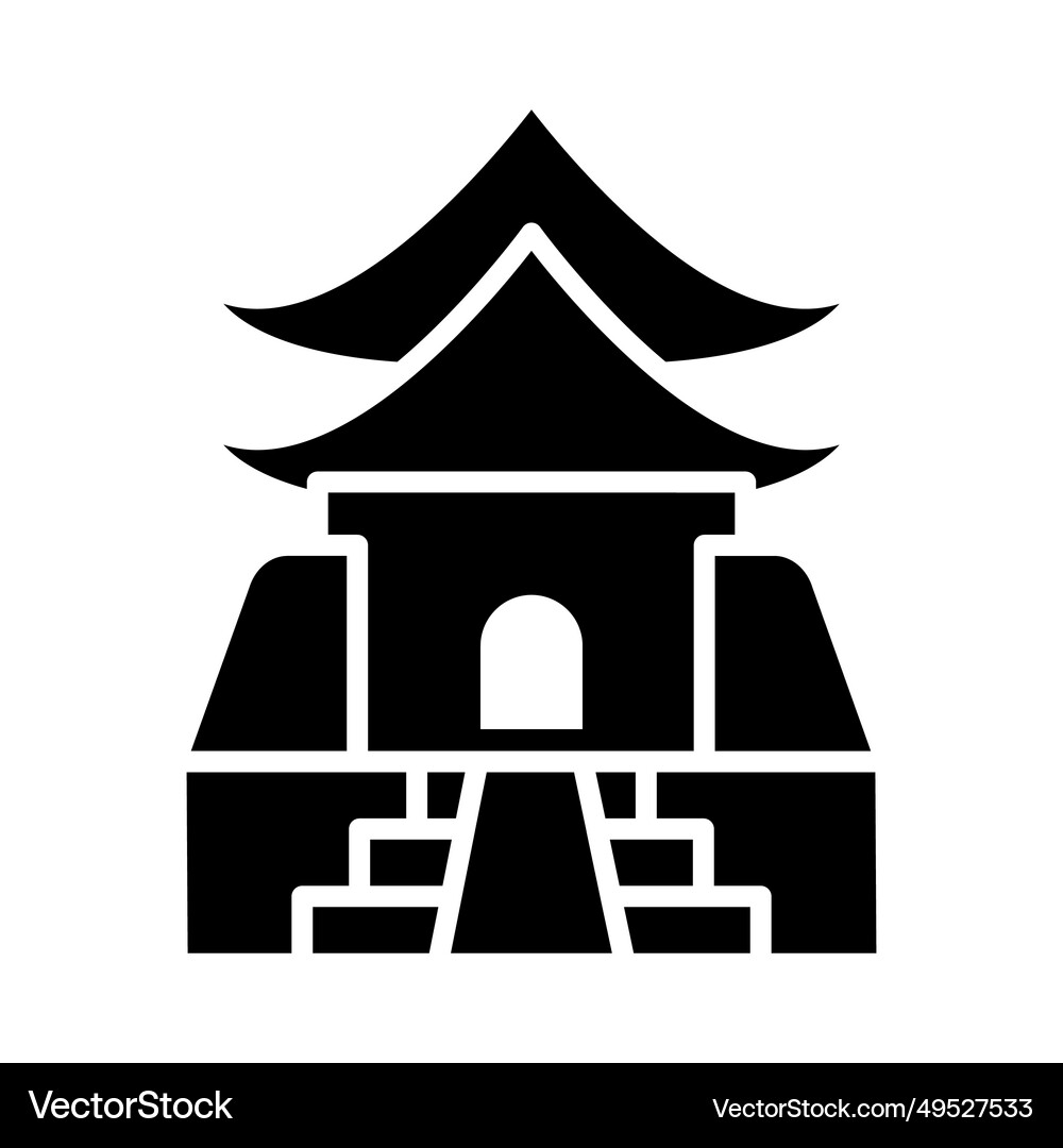 Memorial hall glyph icon for personal Royalty Free Vector