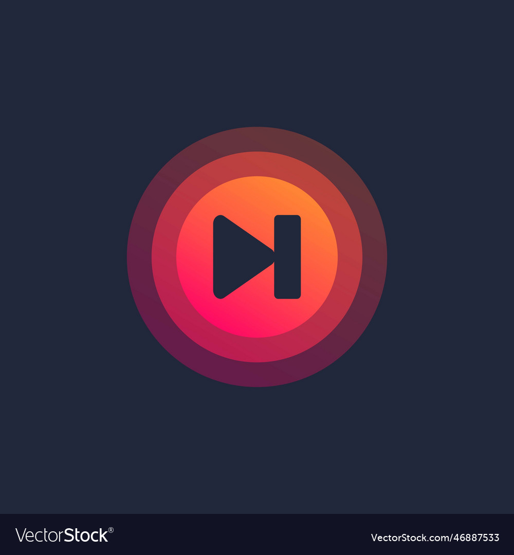 Next track button icon template Royalty Free Vector Image Next track button icon template Royalty Free Vector Image