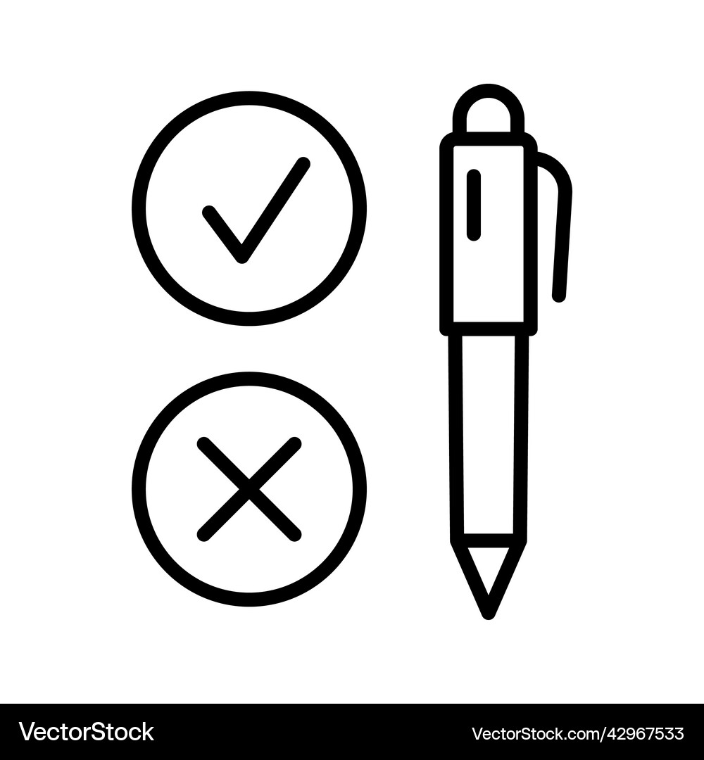 Pros and cons icon positive negative true Vector Image