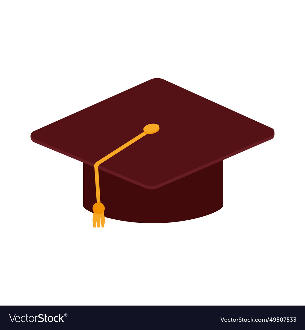 Red graduation cap Royalty Free Vector Image - VectorStock