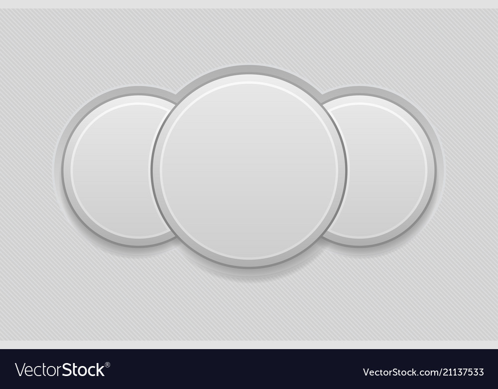 Round combo button empty interface 3d icon Vector Image