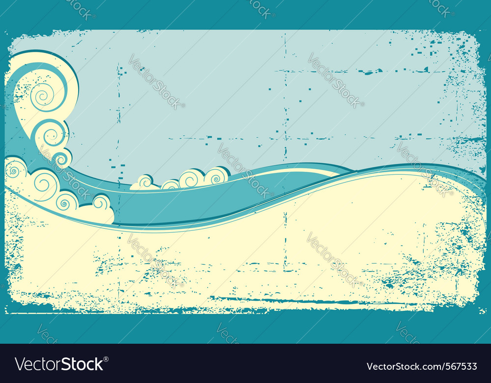 Sea waves Royalty Free Vector Image - VectorStock