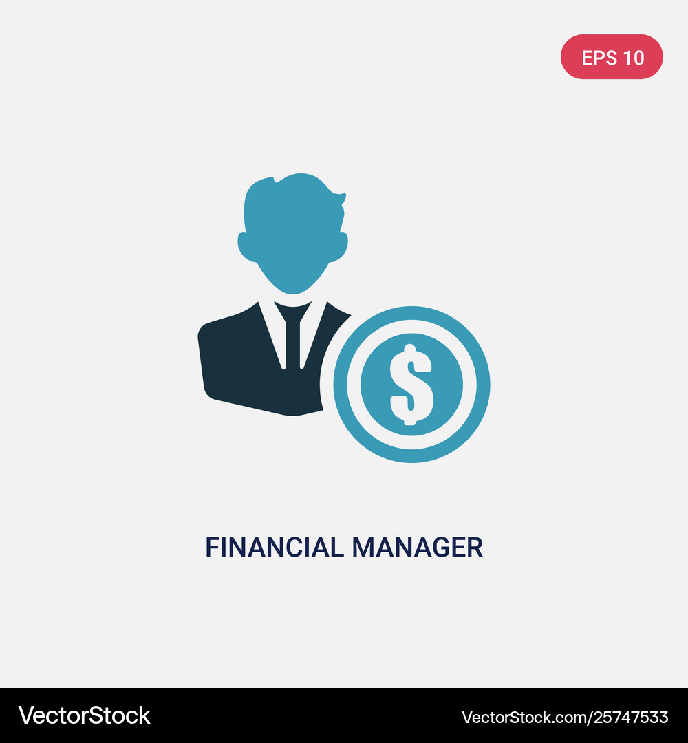 Two color financial manager icon from professions Vector Image
