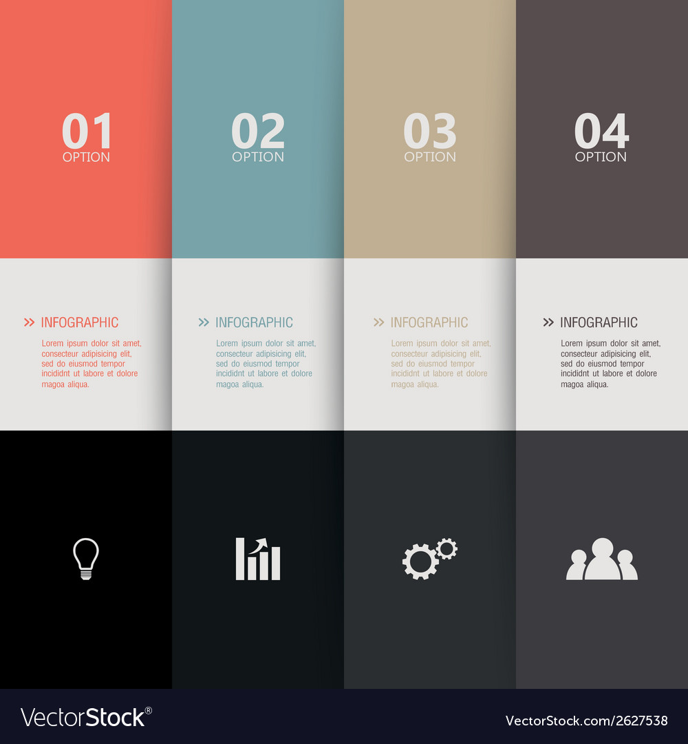 Abstract four easy steps on a special background Vector Image