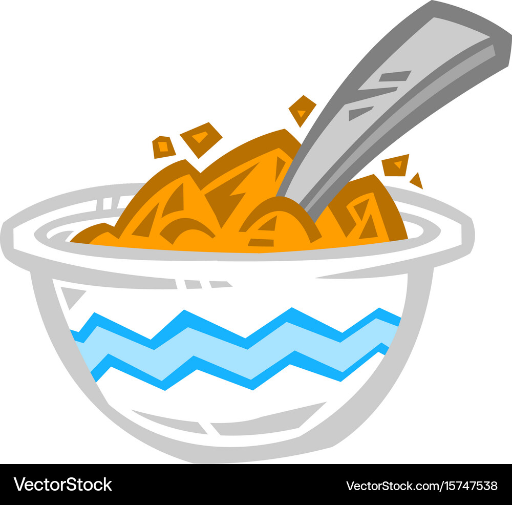 Bowl of cereal icon Royalty Free Vector Image - VectorStock