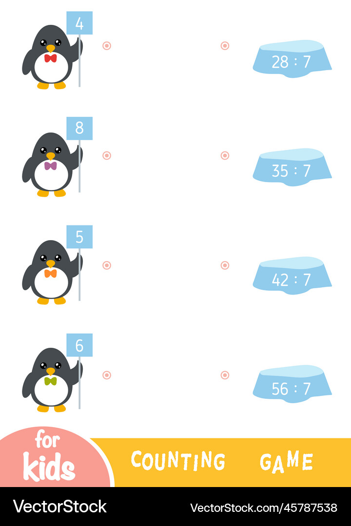 Counting game for preschool children educational Vector Image