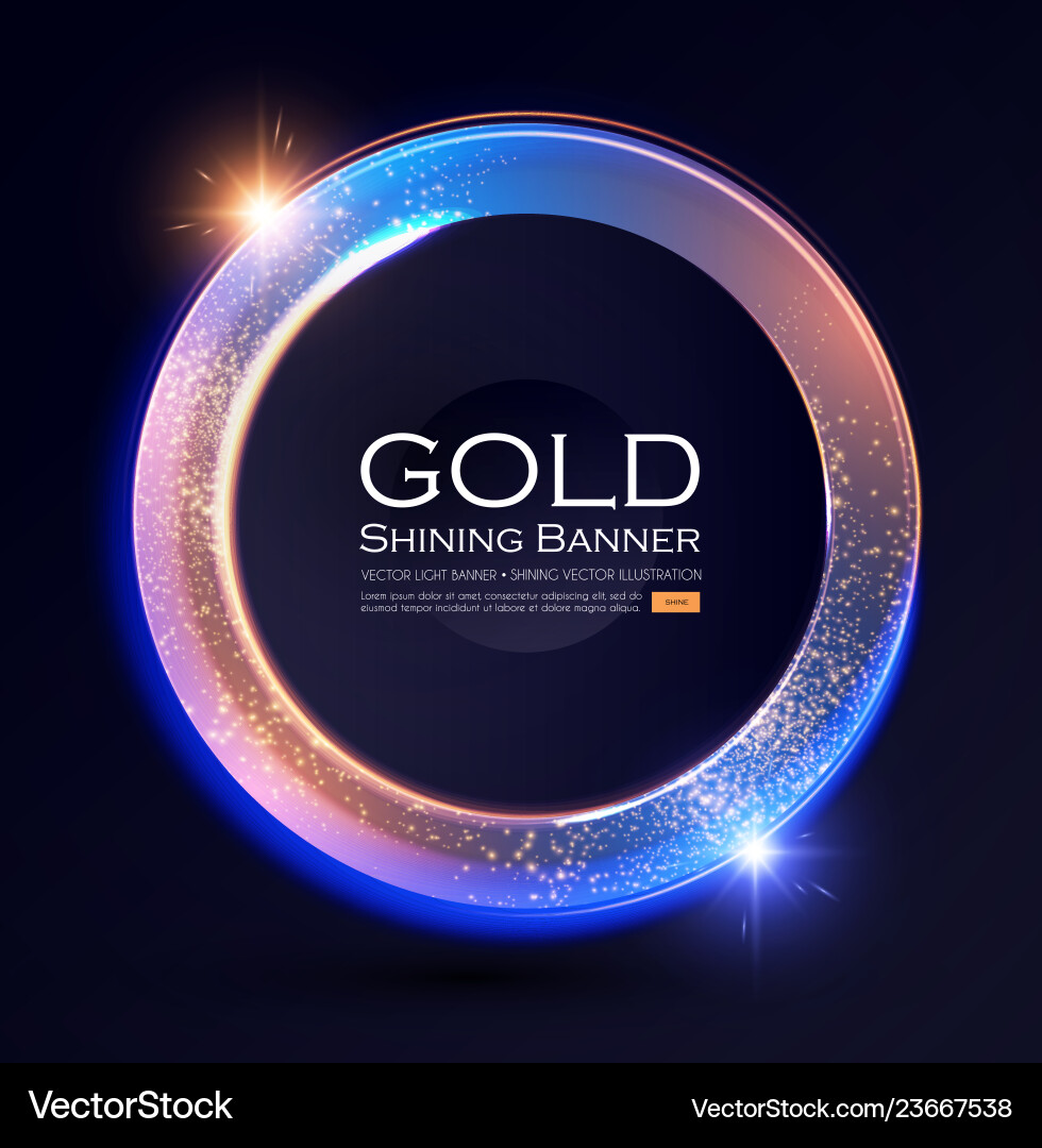 Elegant shining circle banner with glitter light Vector Image