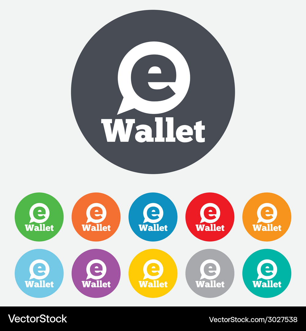 Ewallet sign icon electronic wallet symbol Vector Image