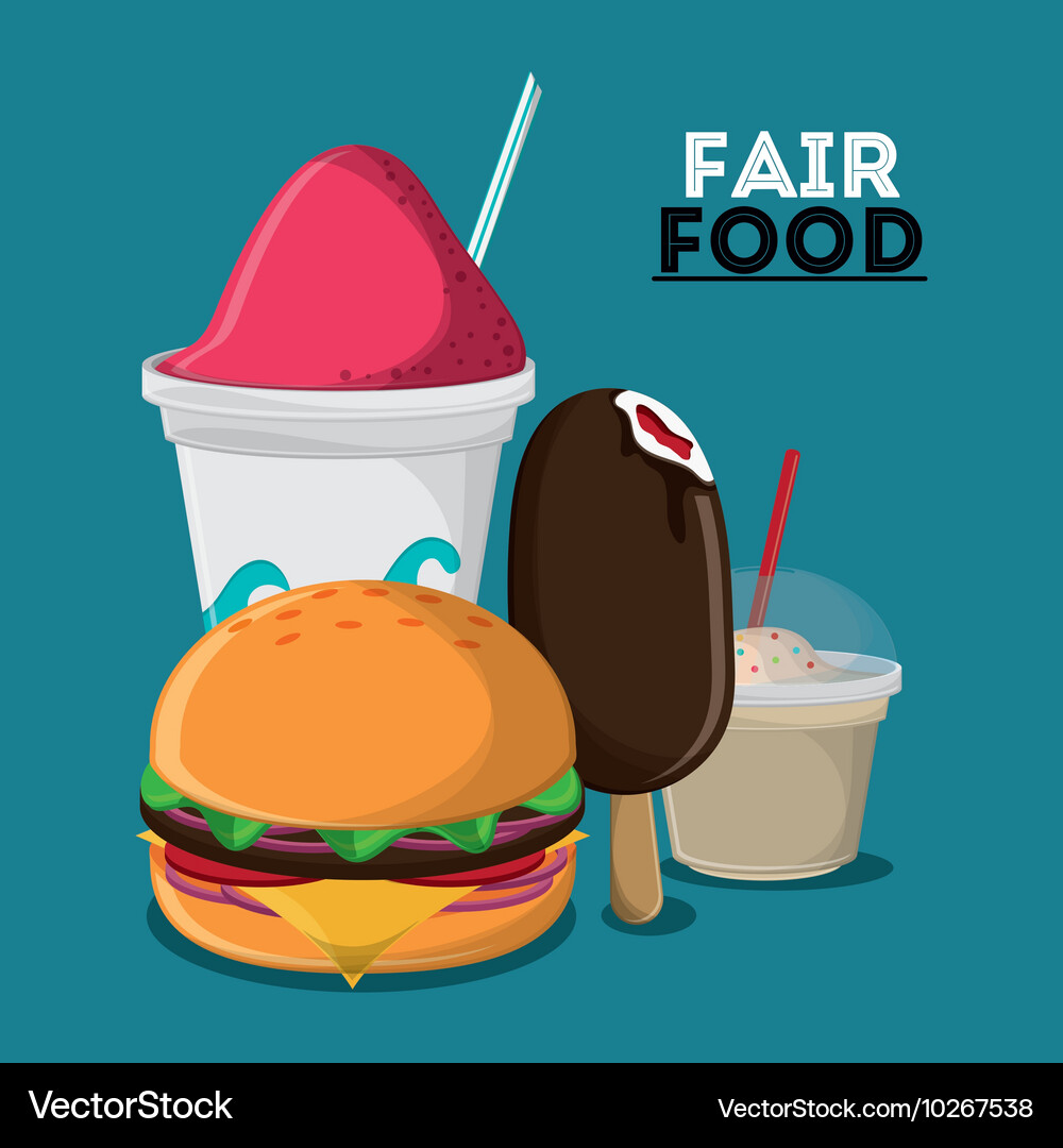 Fair food snack carnival design Royalty Free Vector Image
