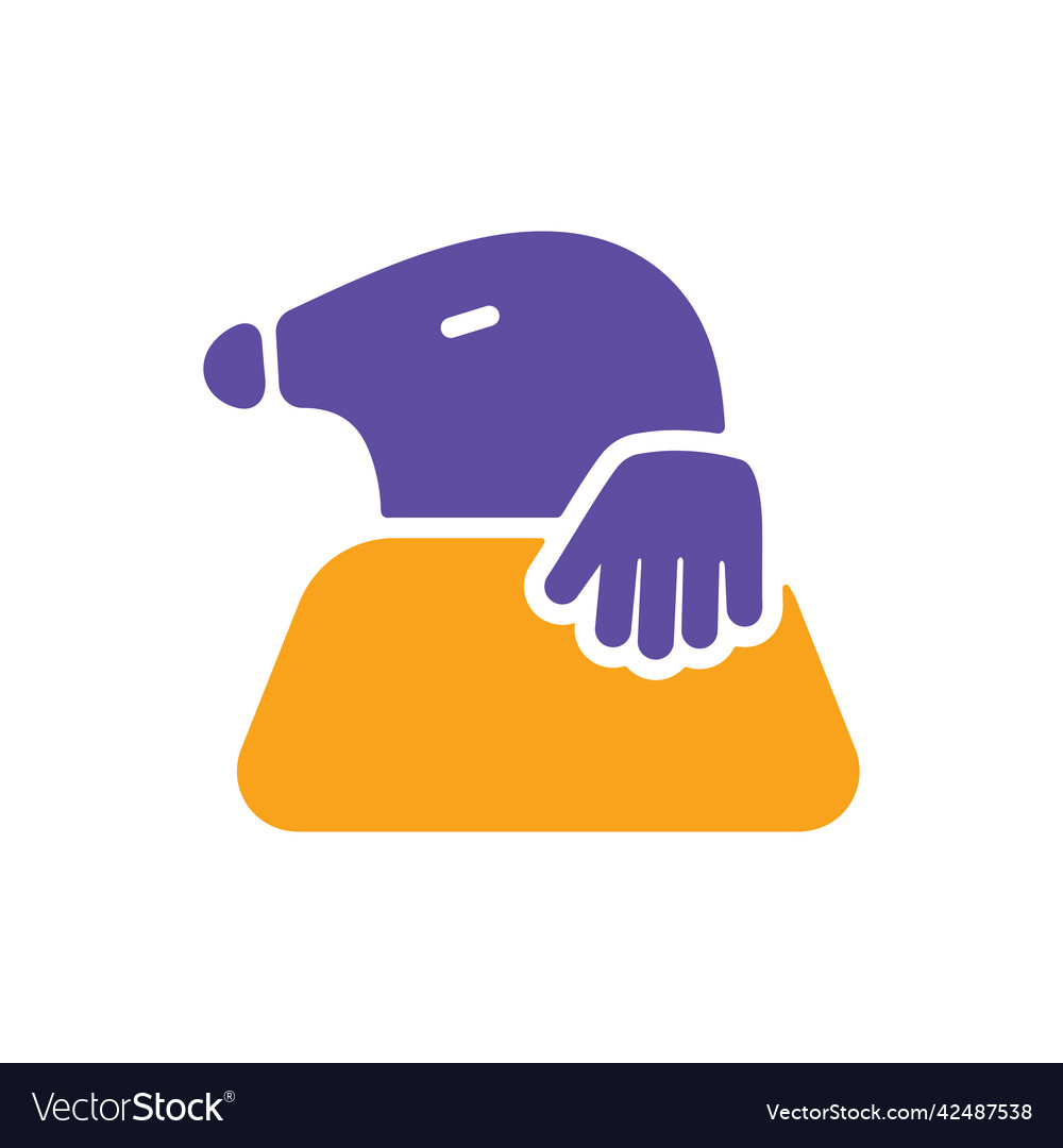 Mole glyph icon for garden craft agriculture Vector Image Mole glyph icon for garden craft agriculture Vector Image