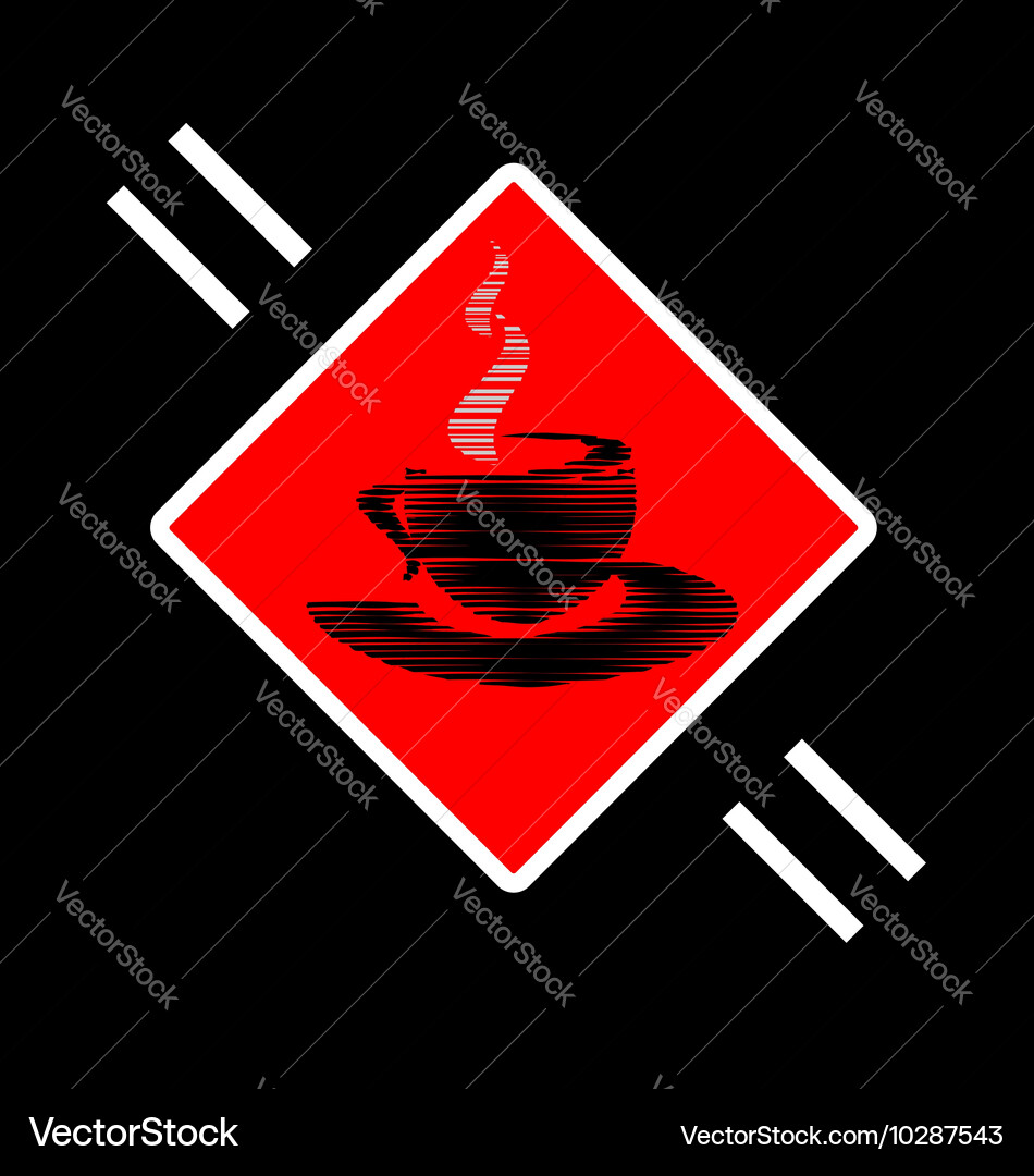Abstract sign of cup Royalty Free Vector Image