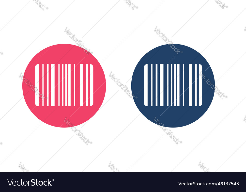 Barcode icon bar code simple graphic pictogram Vector Image