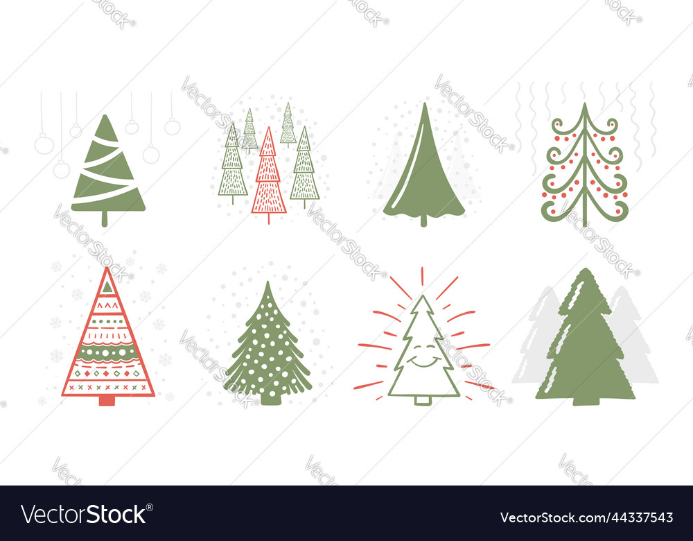 Christmas trees Royalty Free Vector Image - VectorStock
