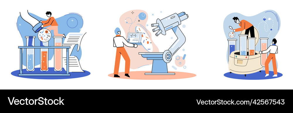 Medical research laboratory diagnostic services Vector Image
