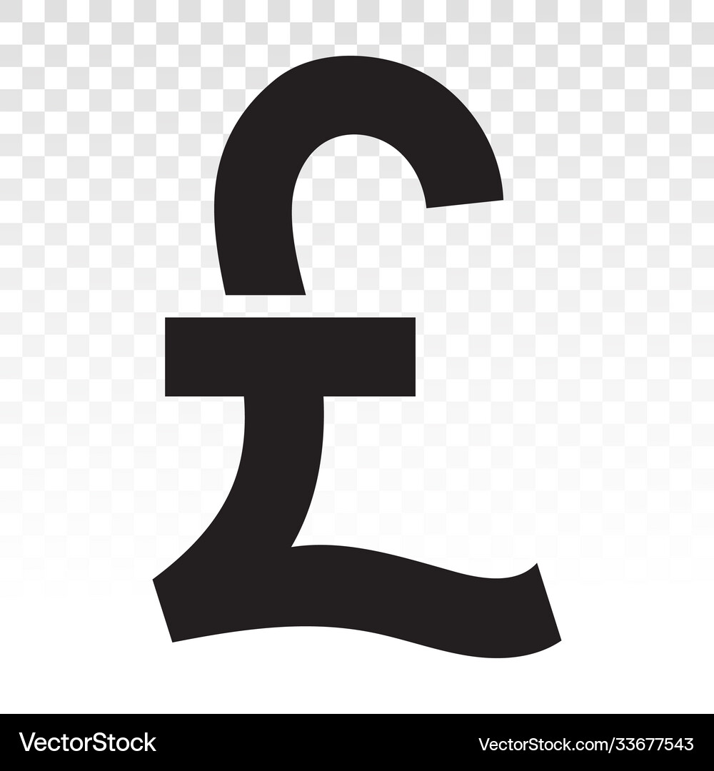 Pound currency sign or british sterling Royalty Free Vector
