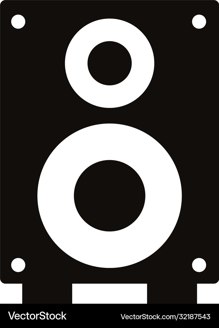 Speaker sound audio silhouette style icon Vector Image