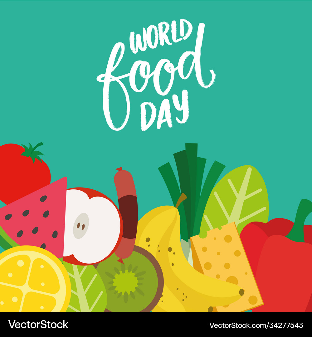 World food day poster Royalty Free Vector Image