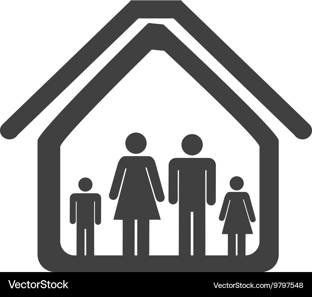 Family and home icon theme design Royalty Free Vector Image