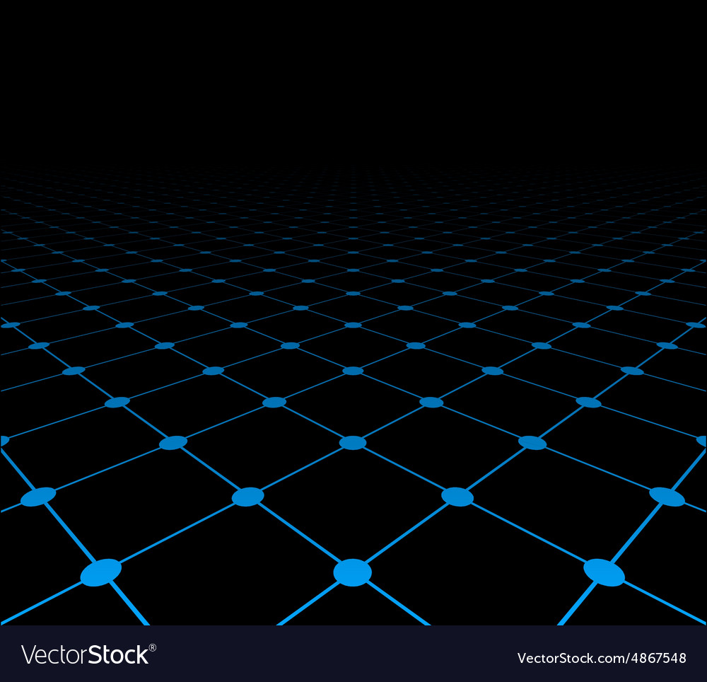 Perspective grid dark surface Royalty Free Vector Image