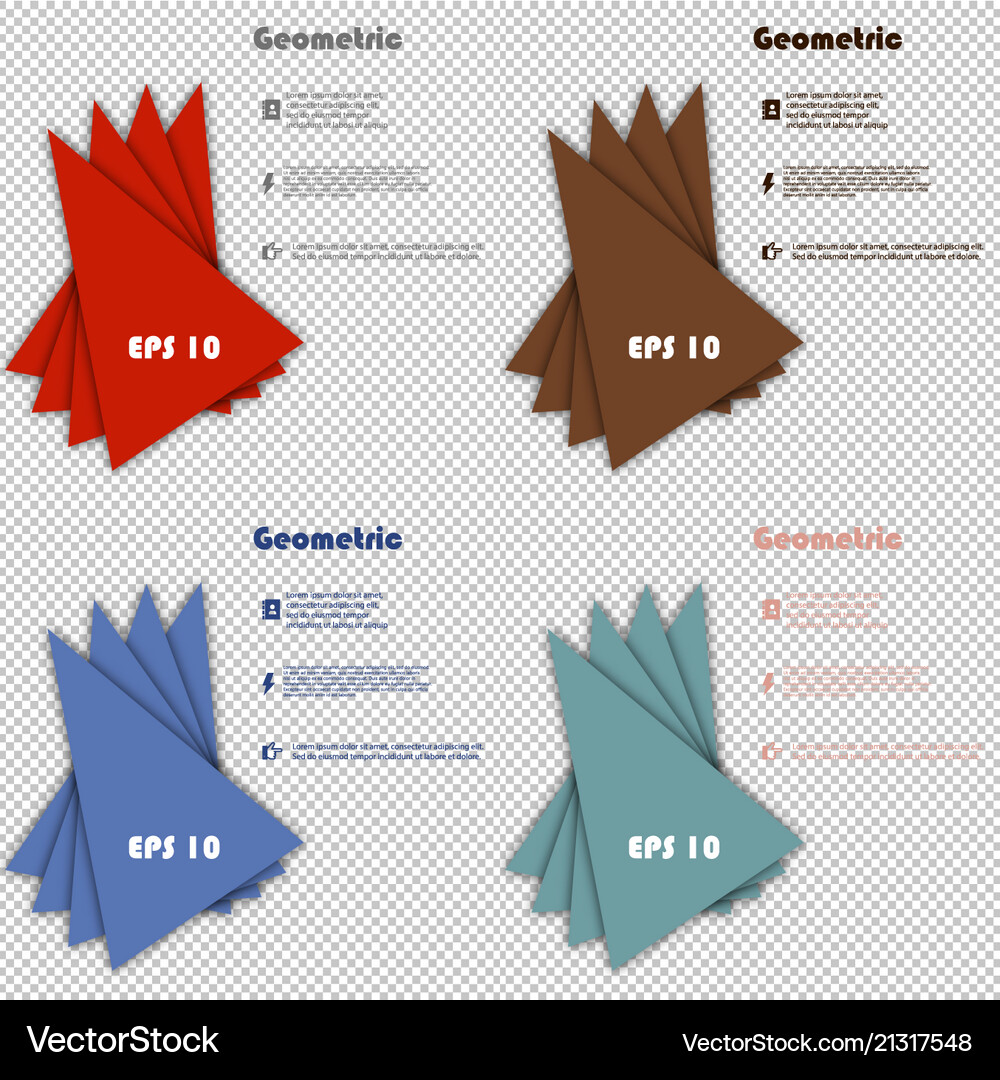 Set of minimal geometric covers design Royalty Free Vector