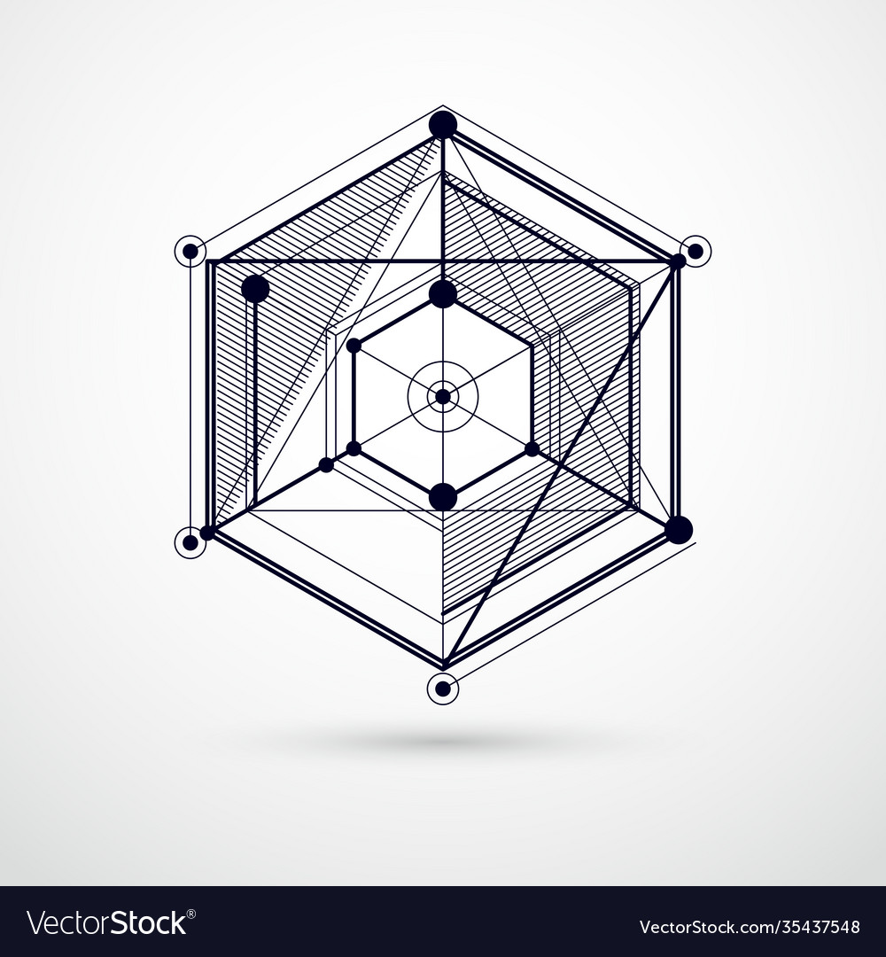Trendy geometric pattern textured abstract cube Vector Image