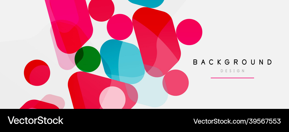 Abstract round geometric shapes and circles Vector Image