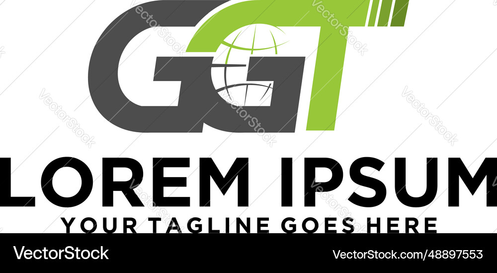 Cargo logistik letter ggt logo Royalty Free Vector Image