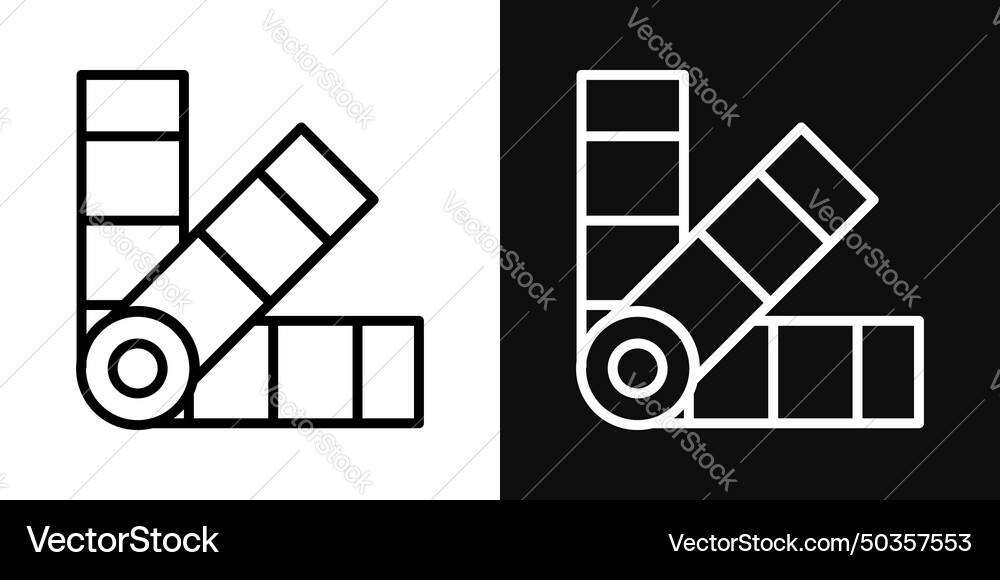 Color swatch icon setpantone symbol Royalty Free Vector