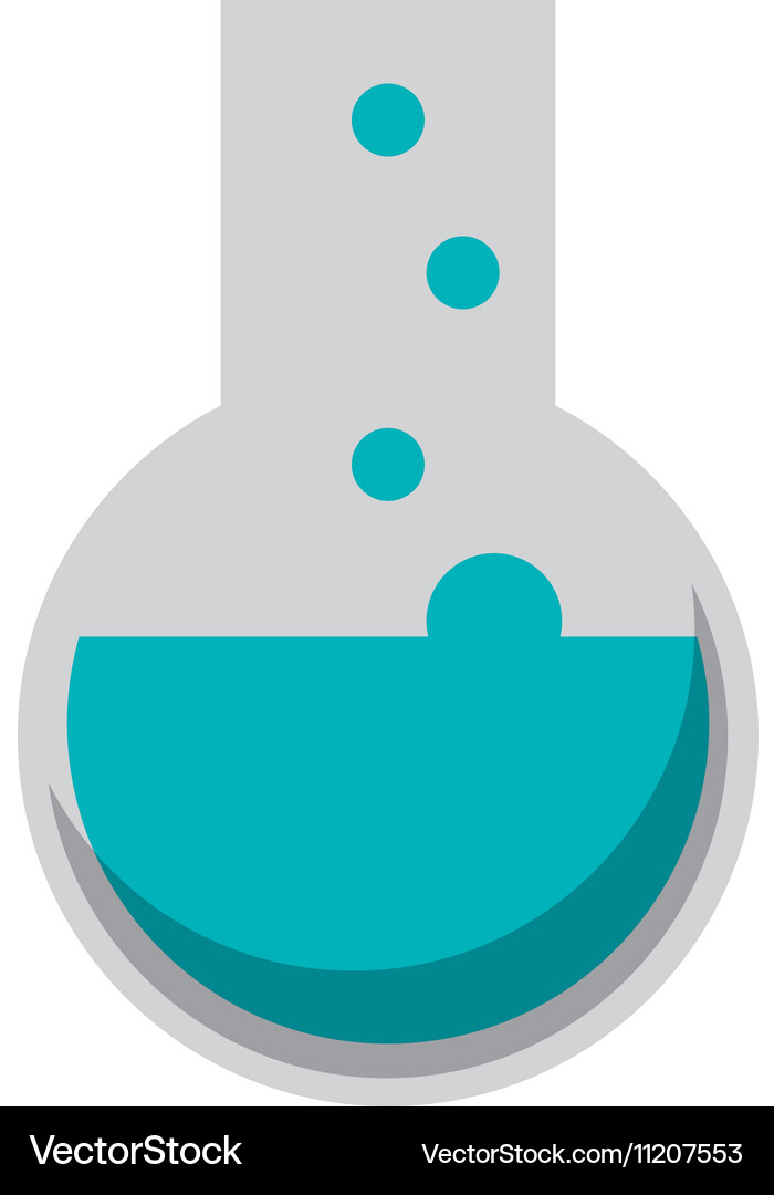 Isolated flask of laboratory design Royalty Free Vector