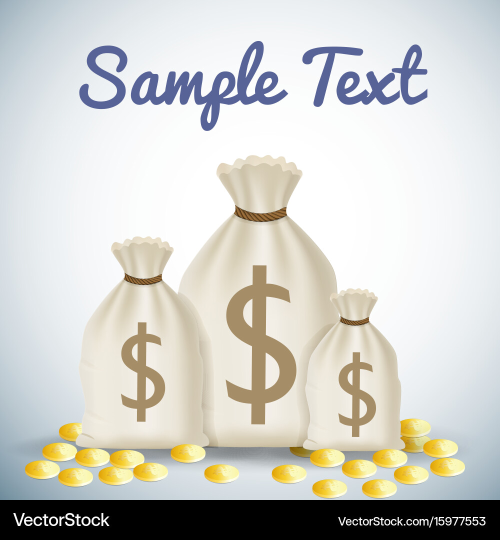 Money bag background Royalty Free Vector Image