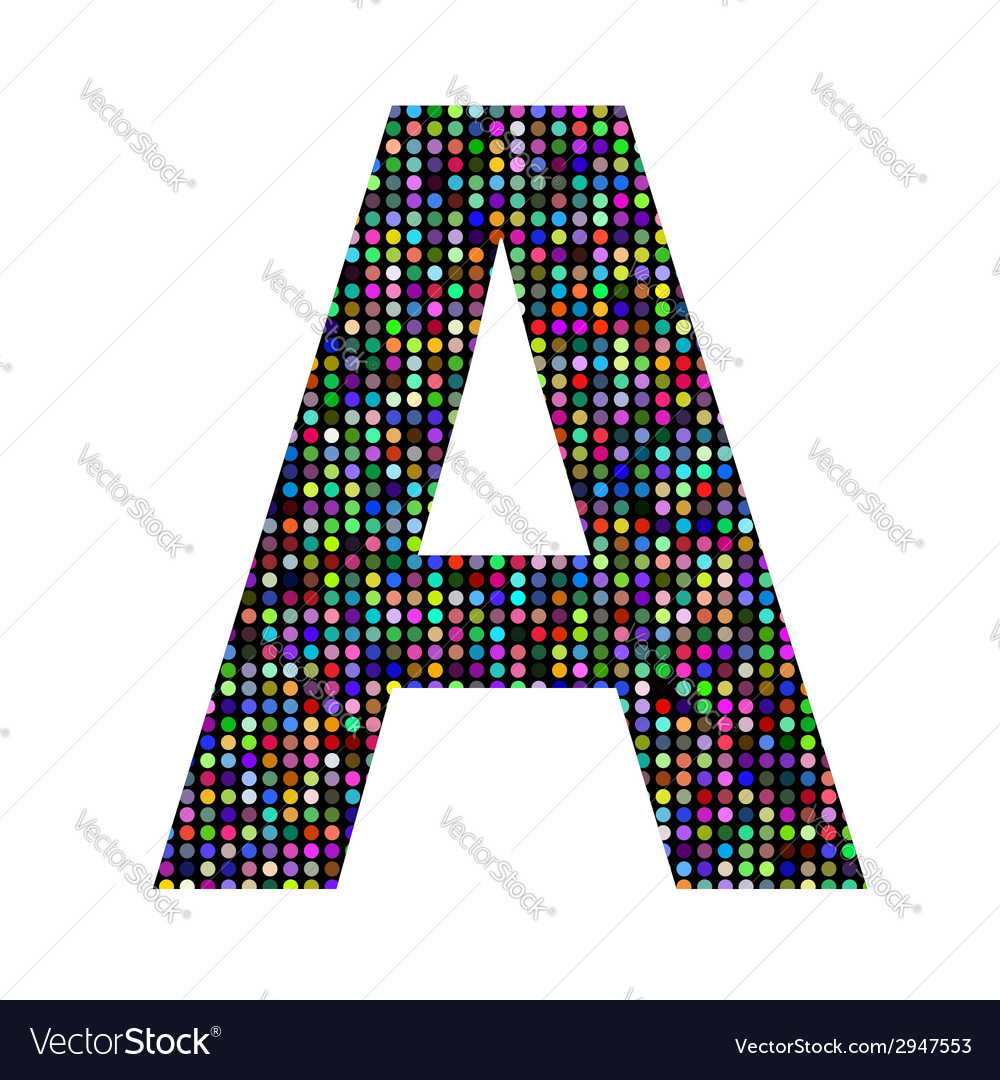 Multicolor letter Royalty Free Vector Image - VectorStock