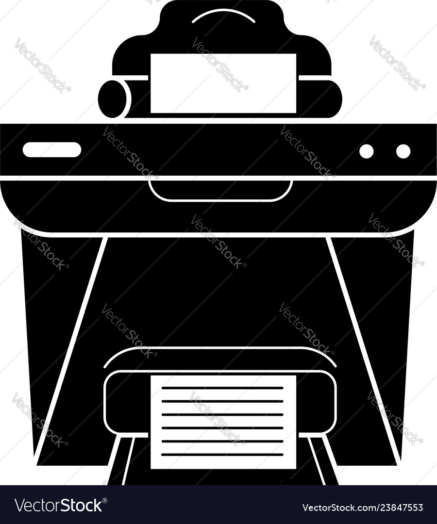 Printer front view icon simple style Royalty Free Vector