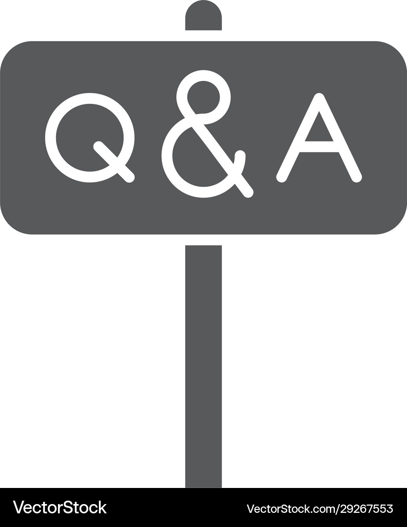 Qna or question and answer icon symbol isolated Vector Image