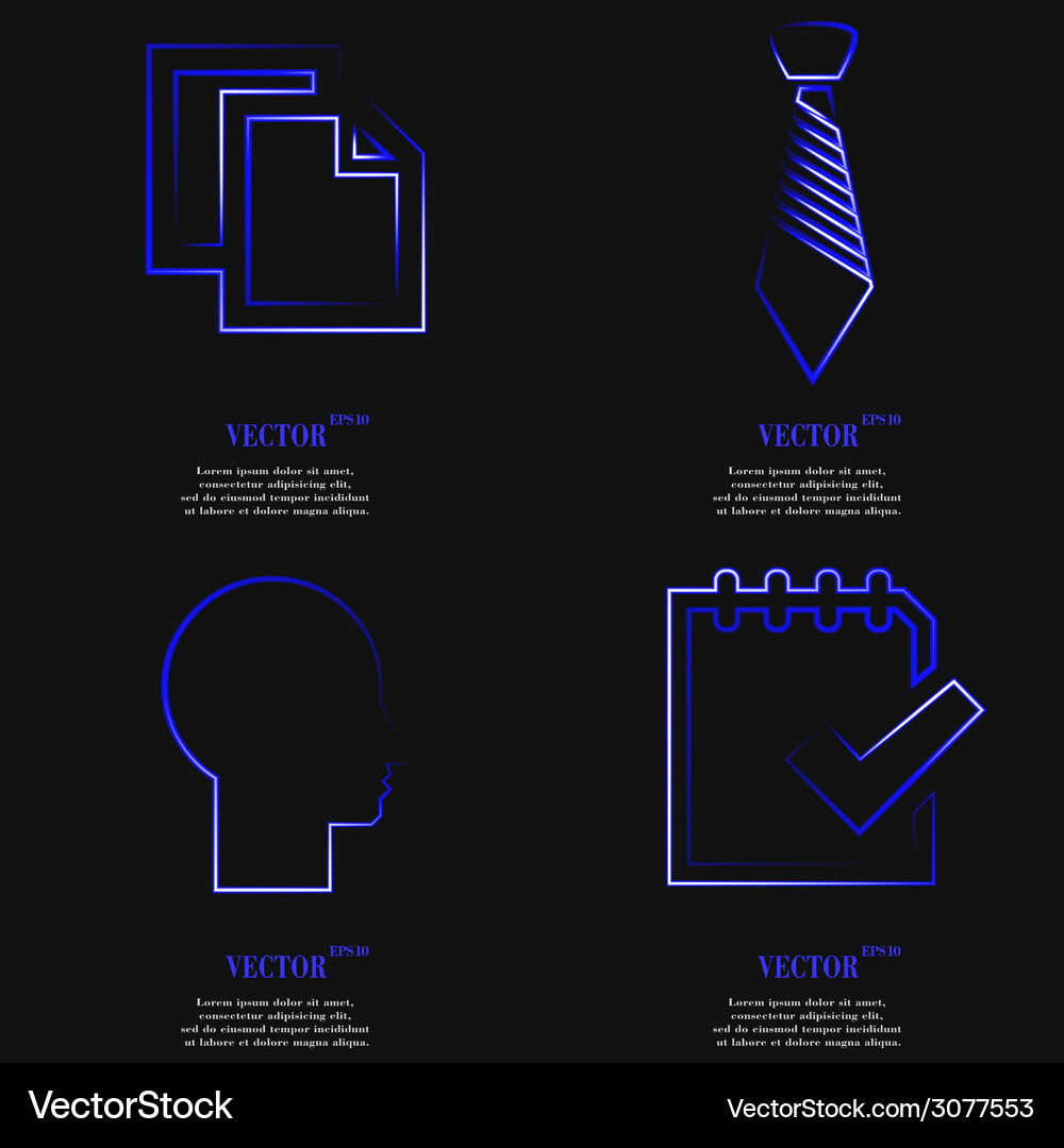 Set of blue web icon flat design simple sticker Vector Image