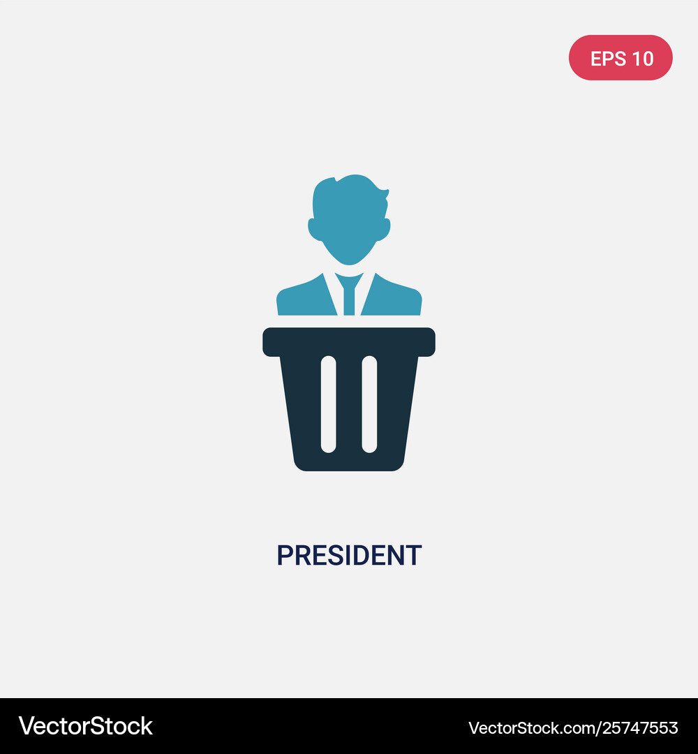 Two color president icon from professions concept Vector Image