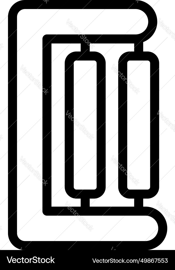 Uv lamp protection icon outline human Royalty Free Vector