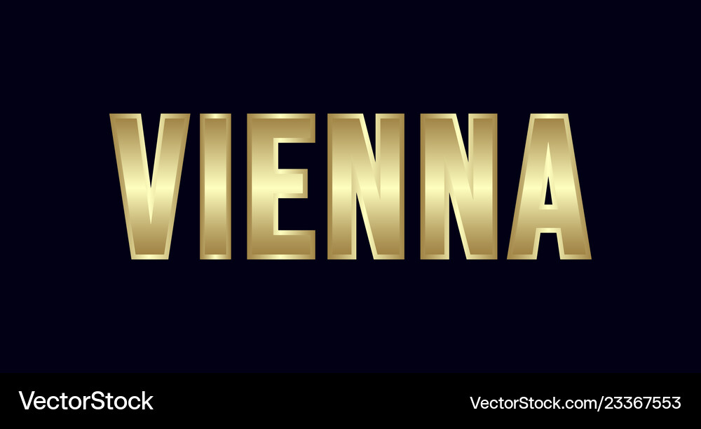 Vienna city typography design greetings Royalty Free Vector