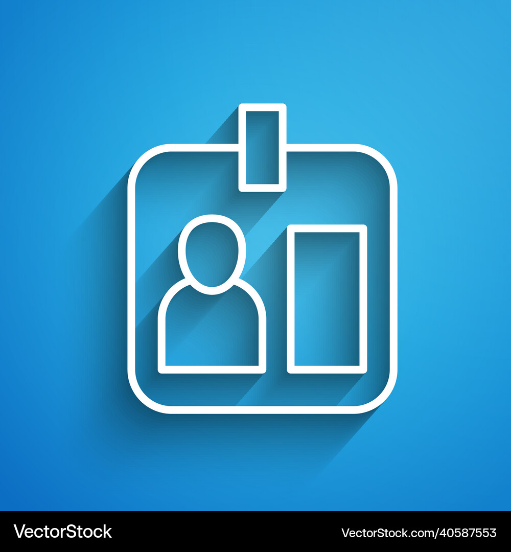 White line press journalist vertical badge icon Vector Image