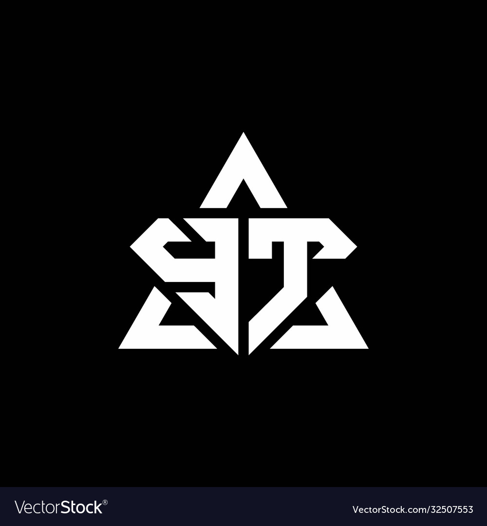 Yt monogram logo with diamond shape and triangle Vector Image