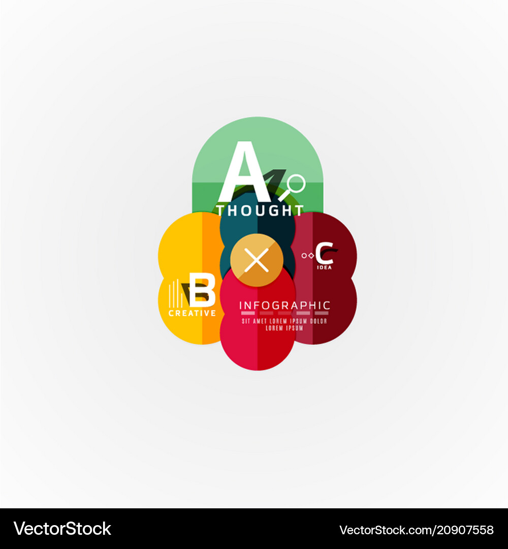 Abstract geometric option infographic banners a b Vector Image