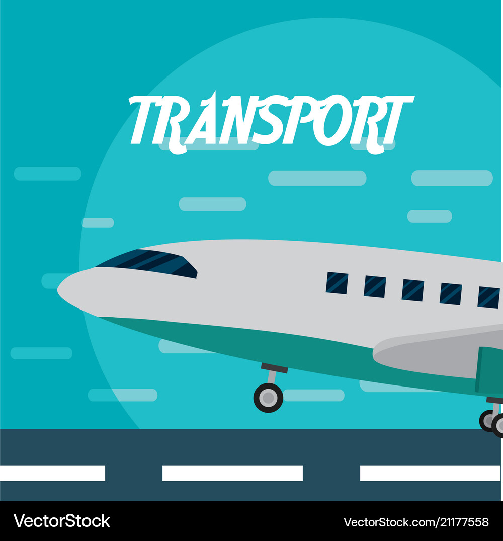 Airplane aircraft transport Royalty Free Vector Image